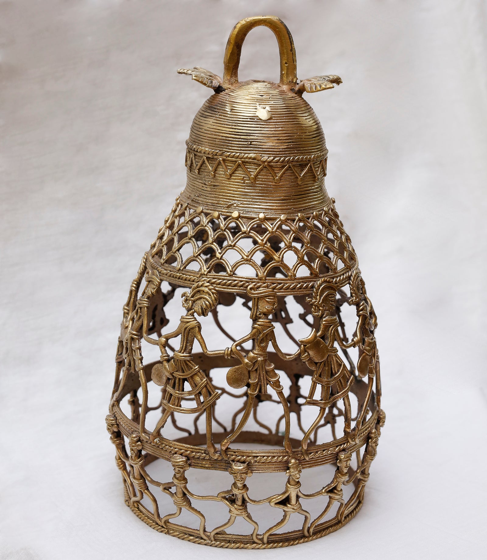 Authentic Dhokra Craftt from Chhattisgarh Lamp Shade - ArtisanSoul